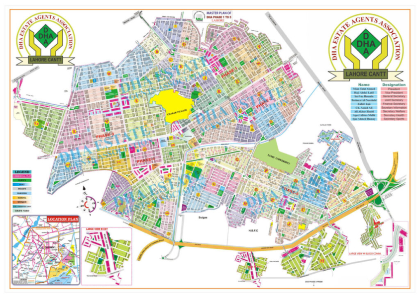 A Comprehensive Guide to DHA Lahore Maps: Phases 1 to 9